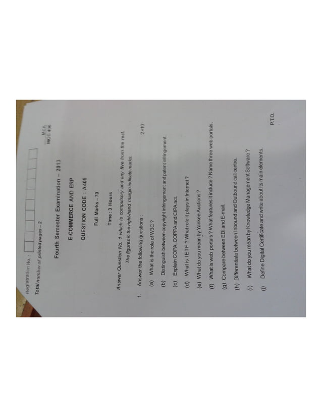 BPUT MCA 4th sem 2013 | PDF