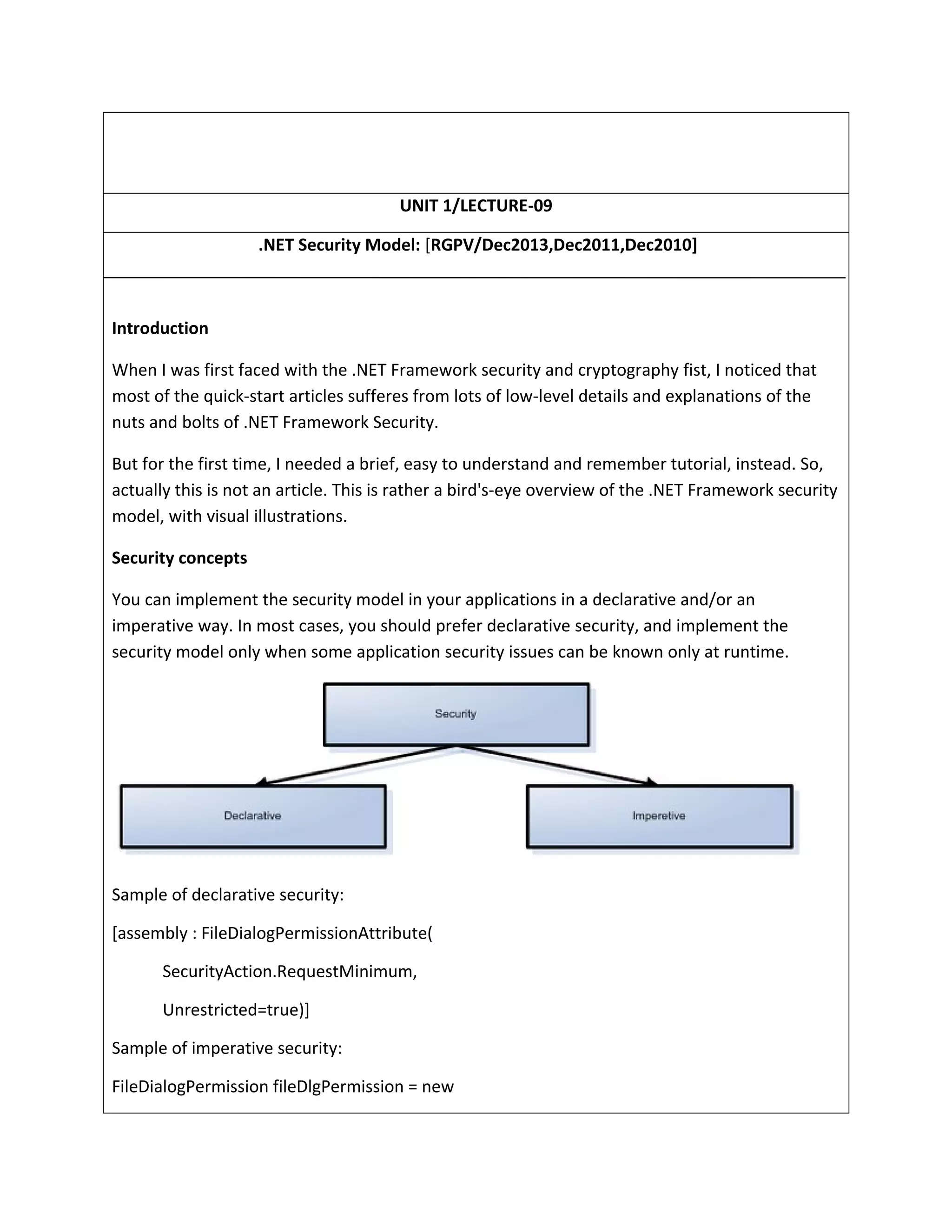 Mca 504 dotnet_unit1 | DOC
