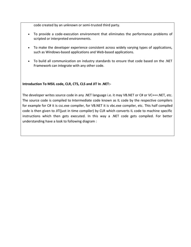 Mca 504 dotnet_unit1 | DOC