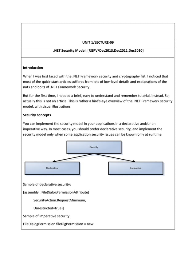 Mca 504 dotnet_unit1 | DOC