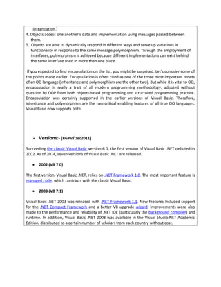 Mca 504 dotnet_unit1 | DOC