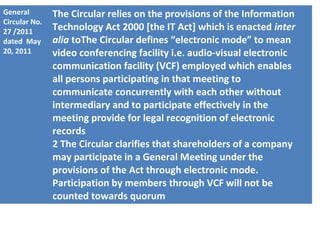 Mca circulars rationale and implications | PPT