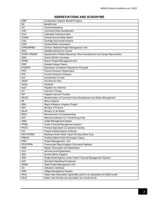 MCAD-Guidelines. Modernization of command Area Development, Guideines | PDF