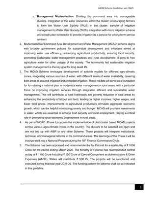 MCAD-Guidelines. Modernization of command Area Development, Guideines | PDF