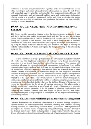 Mca & diplamo .net titles | PDF | Databases | Computer Software and Applications