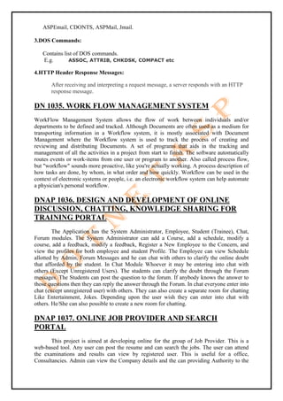 Mca & diplamo .net titles | PDF