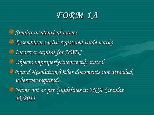 Mca e filling | PPT | Business | Business and Finance