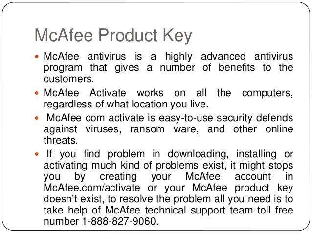 Mcafee Product Key Mcafee Activate