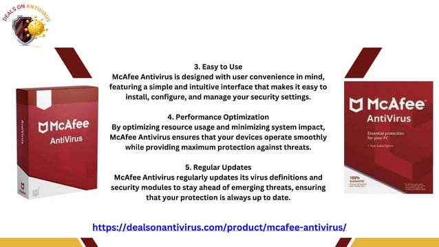 McAfee Antivirus Comprehensive Protection Overview.pptx | Operating Systems | Computer Software ...