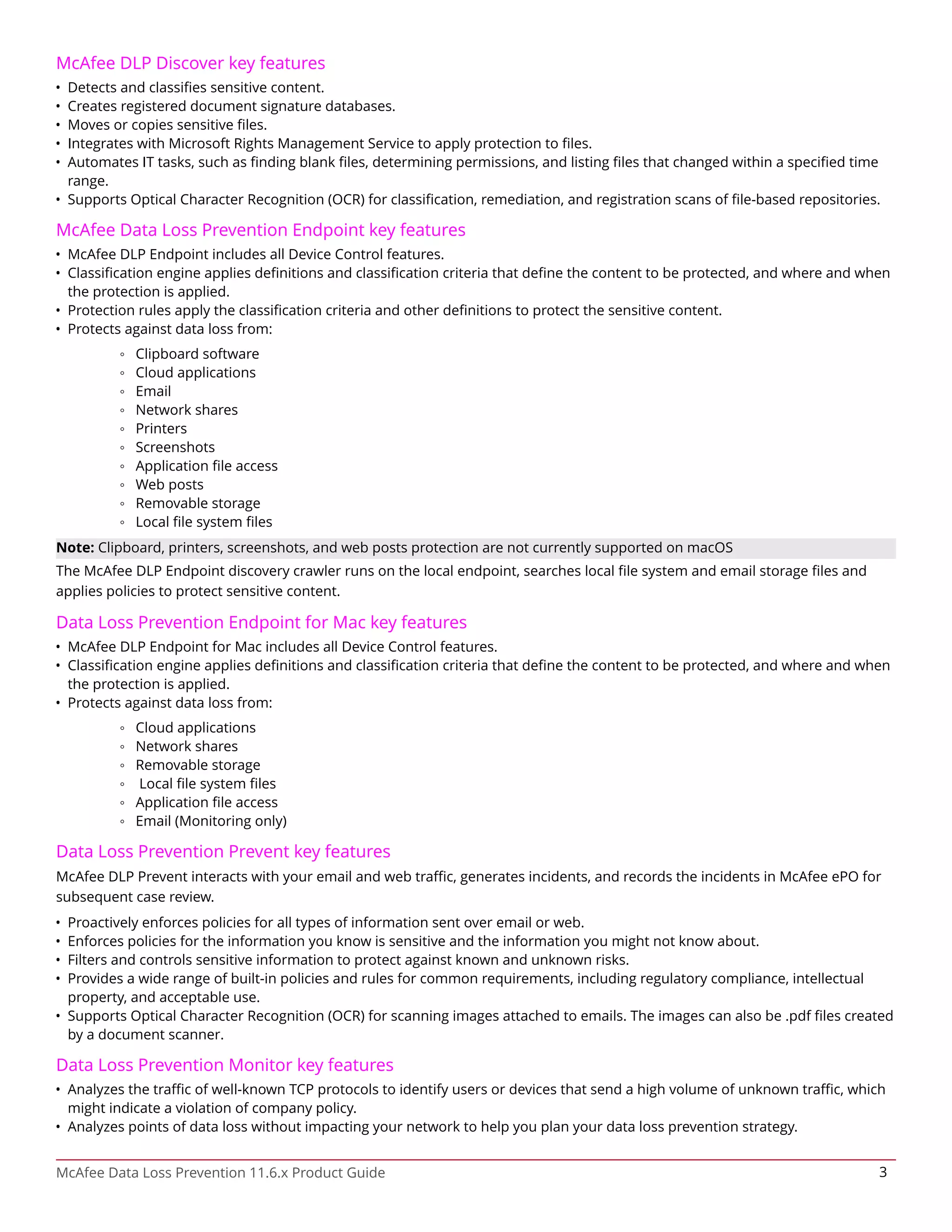 Mcafee data loss_prevention_11.6.x_product_guide_9-28-2021 | PDF