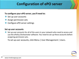 Mcafee Epolicy Orchestrator | PPTX