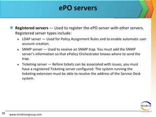 Mcafee Epolicy Orchestrator | PPTX