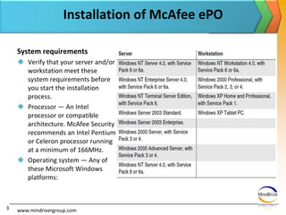 Mcafee Epolicy Orchestrator | PPTX