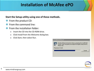 Mcafee Epolicy Orchestrator | PPTX