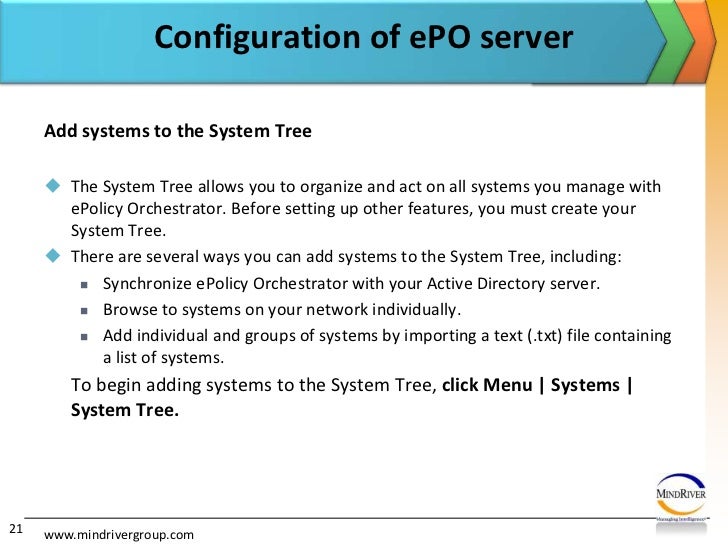 Mcafee Epolicy Orchestrator