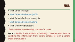 Multiple Criteria for Decision | PPTX