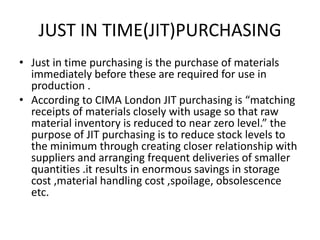 Mca i fma u 5.2 inventory valuation eoq,abc,jit | PPTX | Business ...