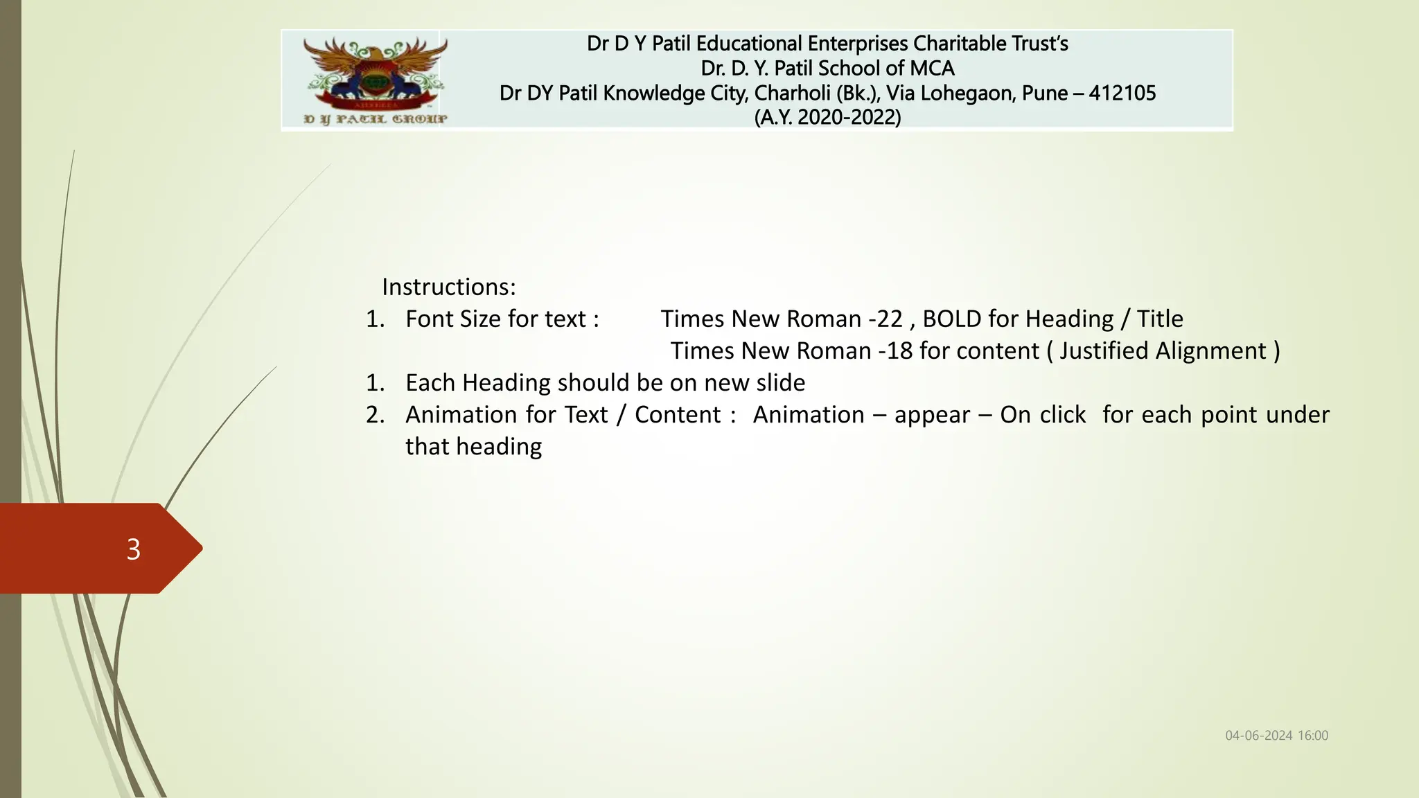 MCA II Sem IV Review Template (1).gyygypptx | PPT