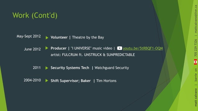 Personal snapshot of Matt Calvano | PPTX