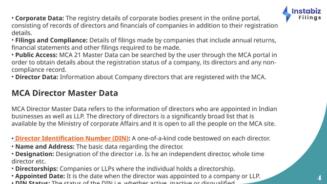 Easy Guide to Understanding MCA Master Data | PPTX