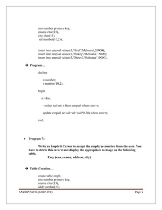 Mc amca04919 plsql programs | PDF
