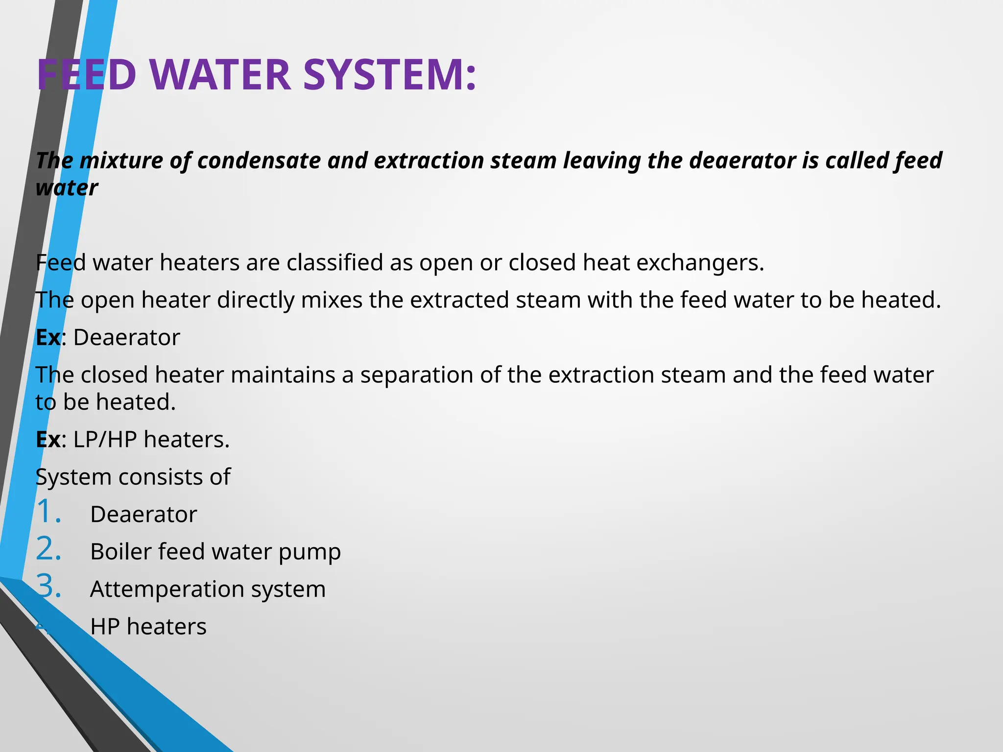 Main condensate and feed water system ppt | PPTX