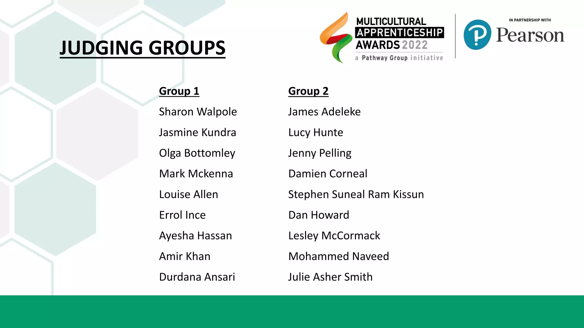 Judging process for Multicultural Apprenticeship Alliance | PPTX