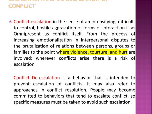 What is Conflict and its Types , Conflict escalation anf | PPTX | War ...