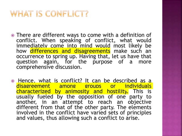 What is Conflict and its Types , Conflict escalation anf | PPTX | War ...
