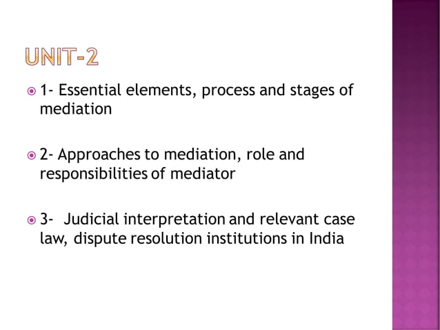 Mediation, Conciliation and Arbitration under Mediation laew | PPT