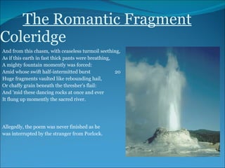 Theory and Practice: Romantic Rhetoric and the Artist | PPT