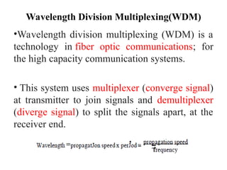 Multiplexing: FDM, TDM, CDM and WDM, Protocol Layering: ISO/OSI ...