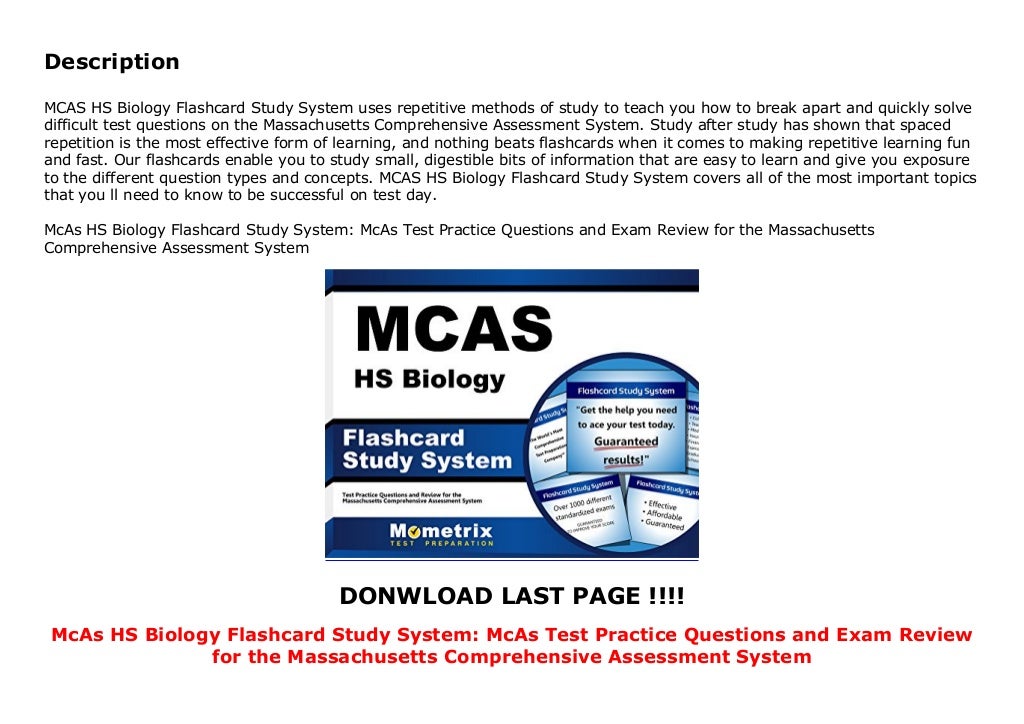 McAs HS Biology Flashcard Study System: McAs Test Practice Questions ...