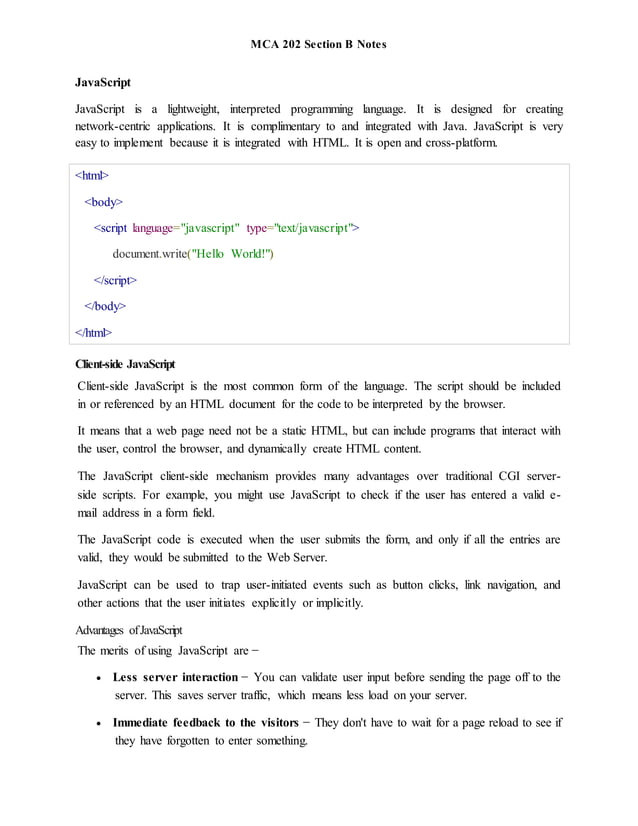 JavaScript | DOCX