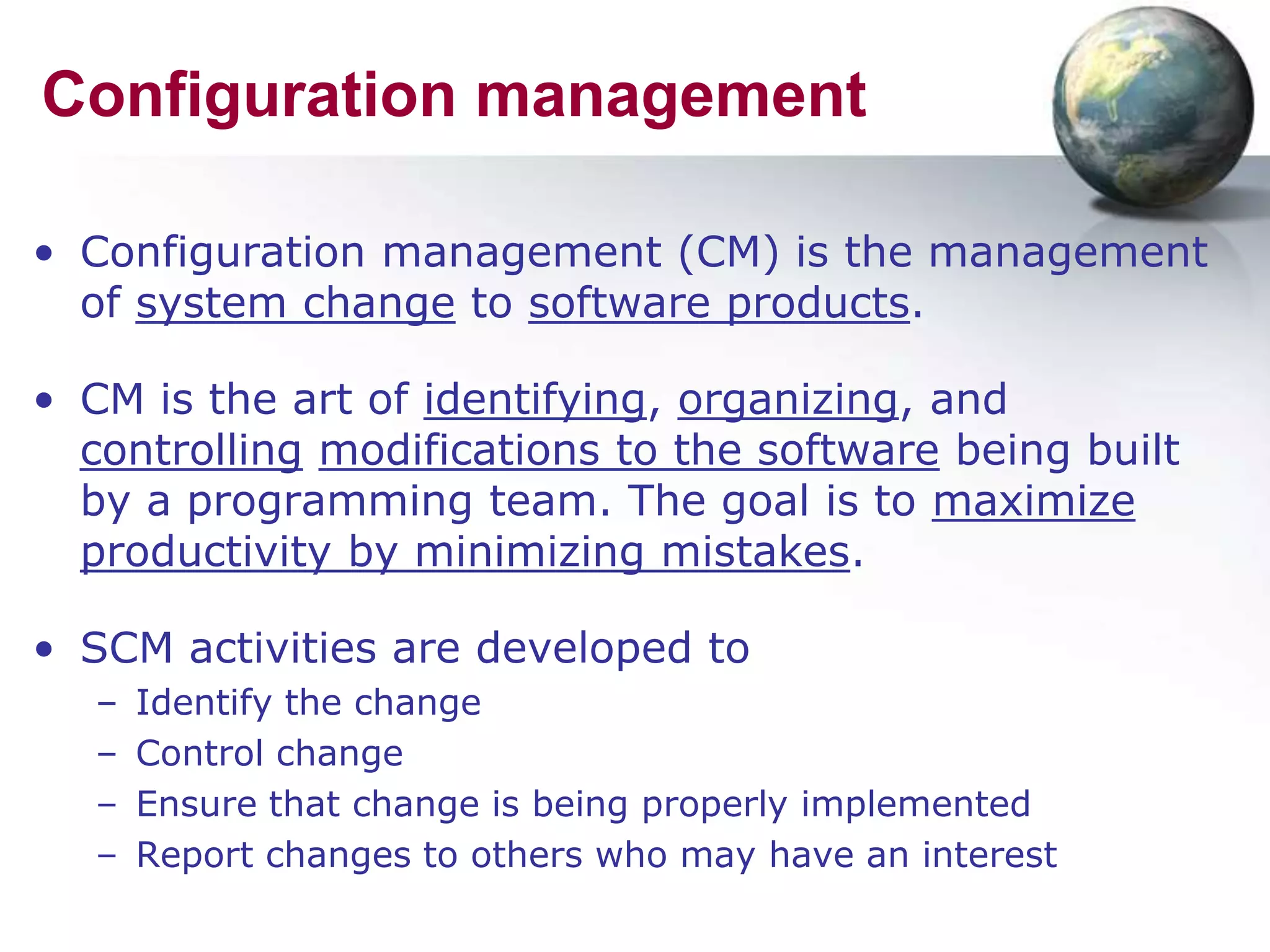 Software Configuration Management | PPT