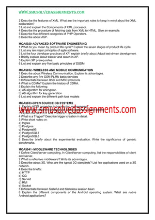 SMU Mca spring Solved assignments | PDF