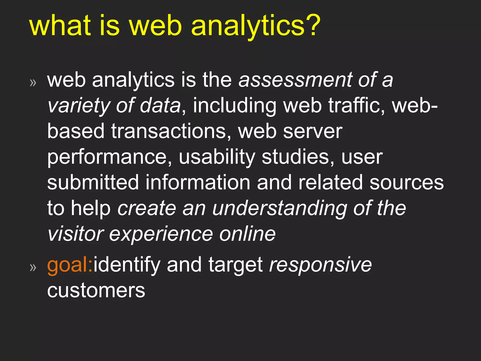 Web Analytics Concepts & Theories | PPTX