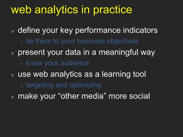 Web Analytics Concepts & Theories | PPTX