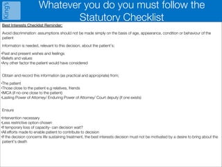 Mental Capacity and Best Interests Assessments | PDF | Mental Health ...