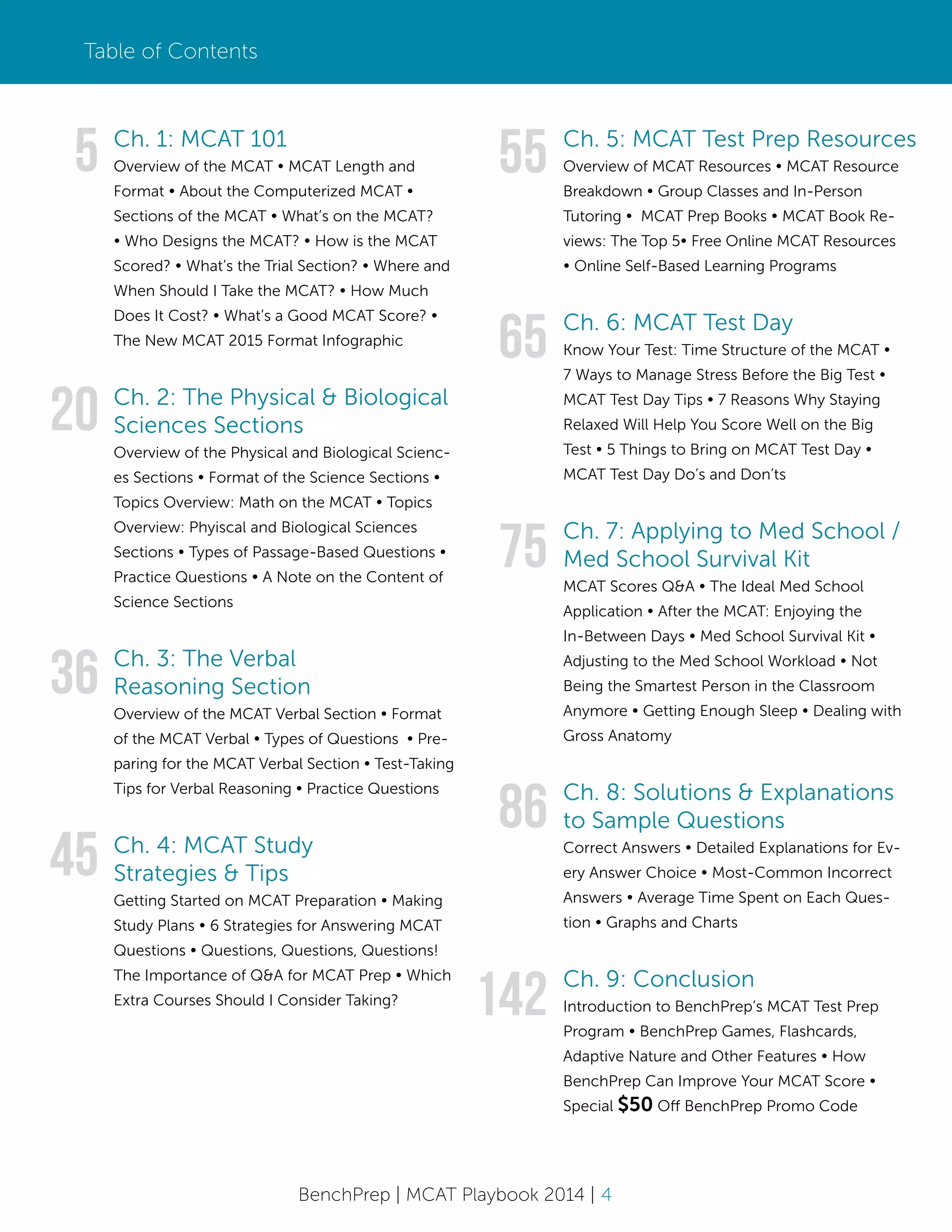 MCAT Playbook Excerpts | PDF