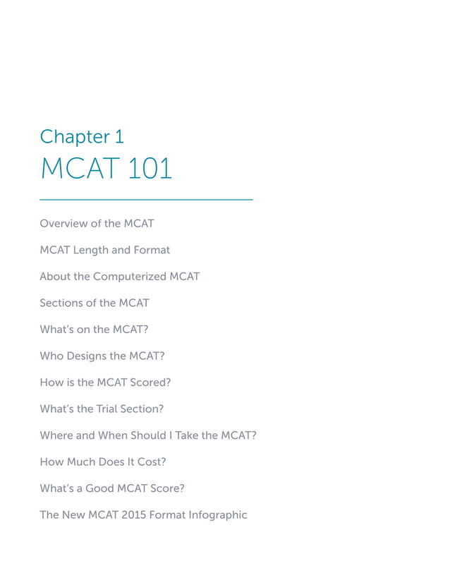 MCAT Playbook Excerpts | PDF