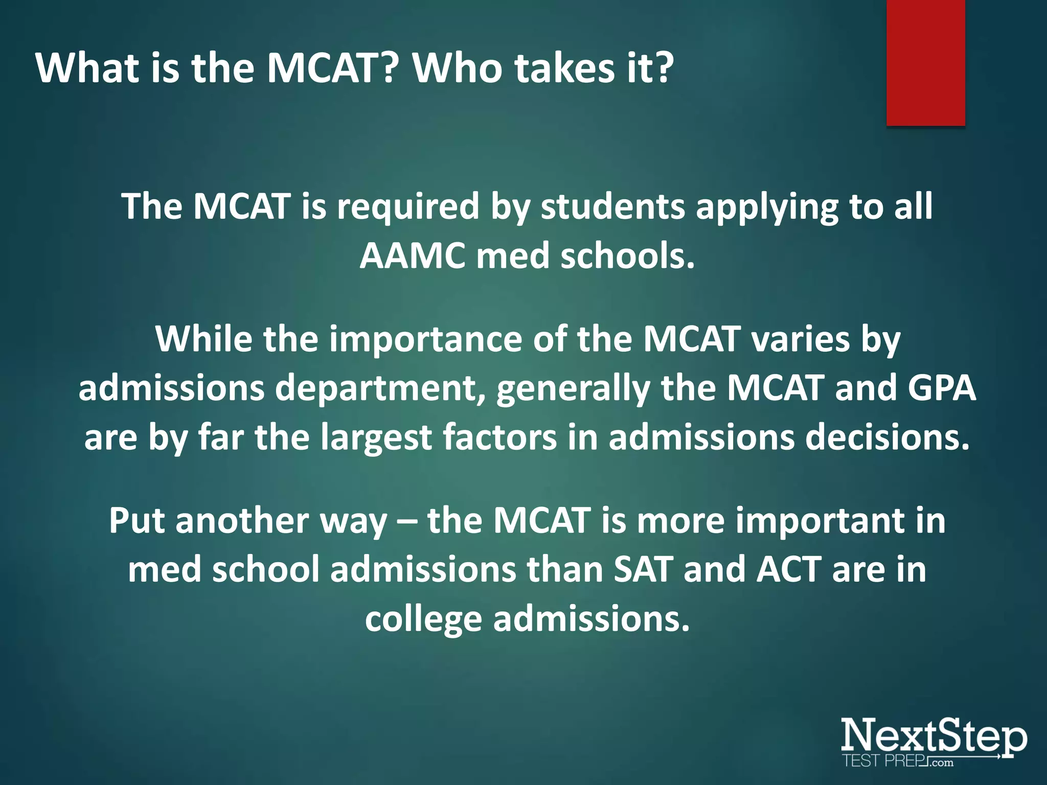 Mcat webinar accepted.com final | PPTX | Standardized Testing ...