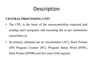 Microcontrollers and its applications unit 1 | PPTX