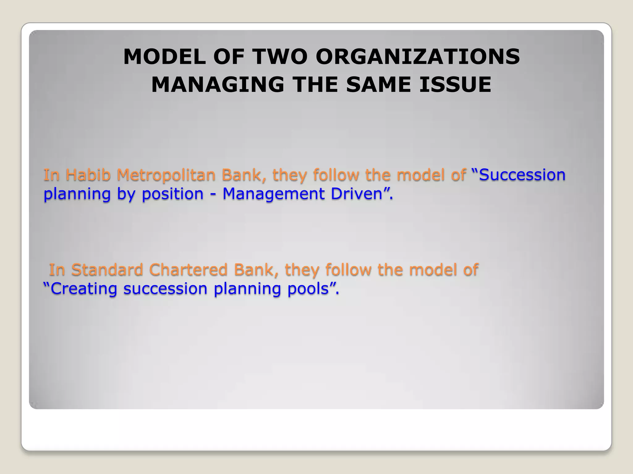 MCB BANK Barriers In Implementing Succession Planning | PPTX