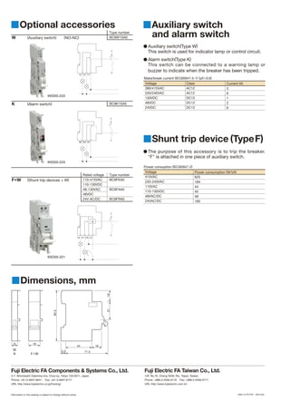 Catalogue MCB Fuji- Miniature Circuit Breaker Fuji - Beeteco.com