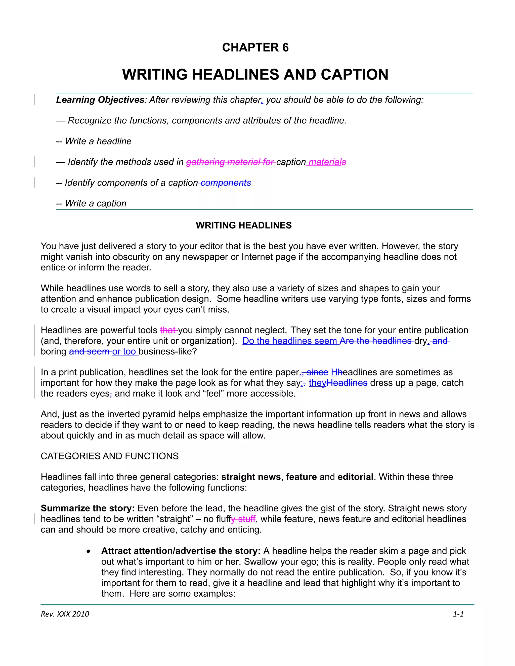 Mc basic module_1_chapter_6c_headline_and_caption_writing mccm | DOC