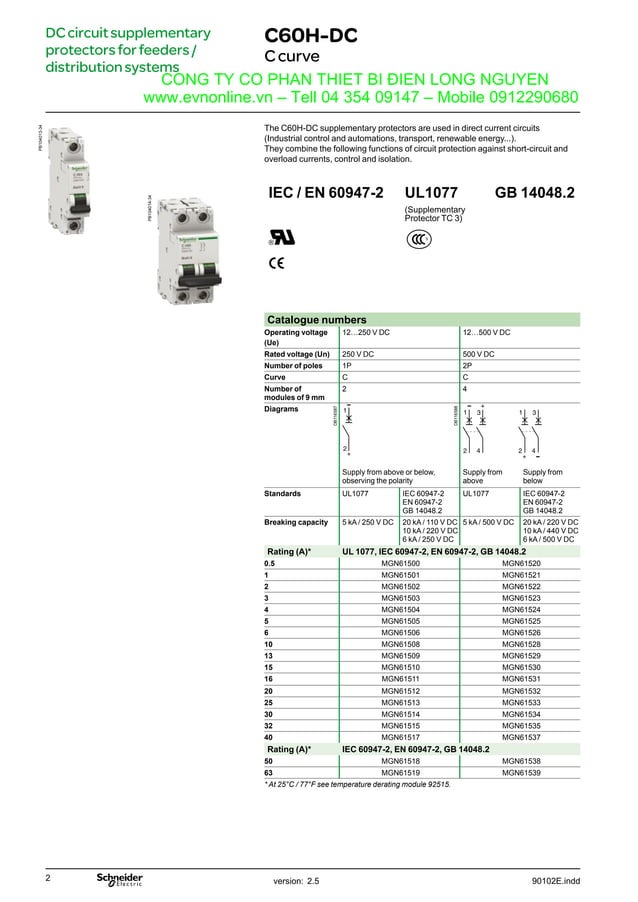 Mcb c60 h dc | PDF | Physics | Science