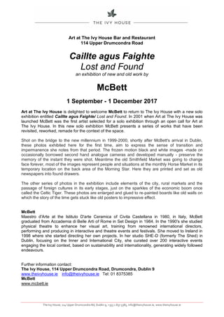 Mc bett press release copy | PDF