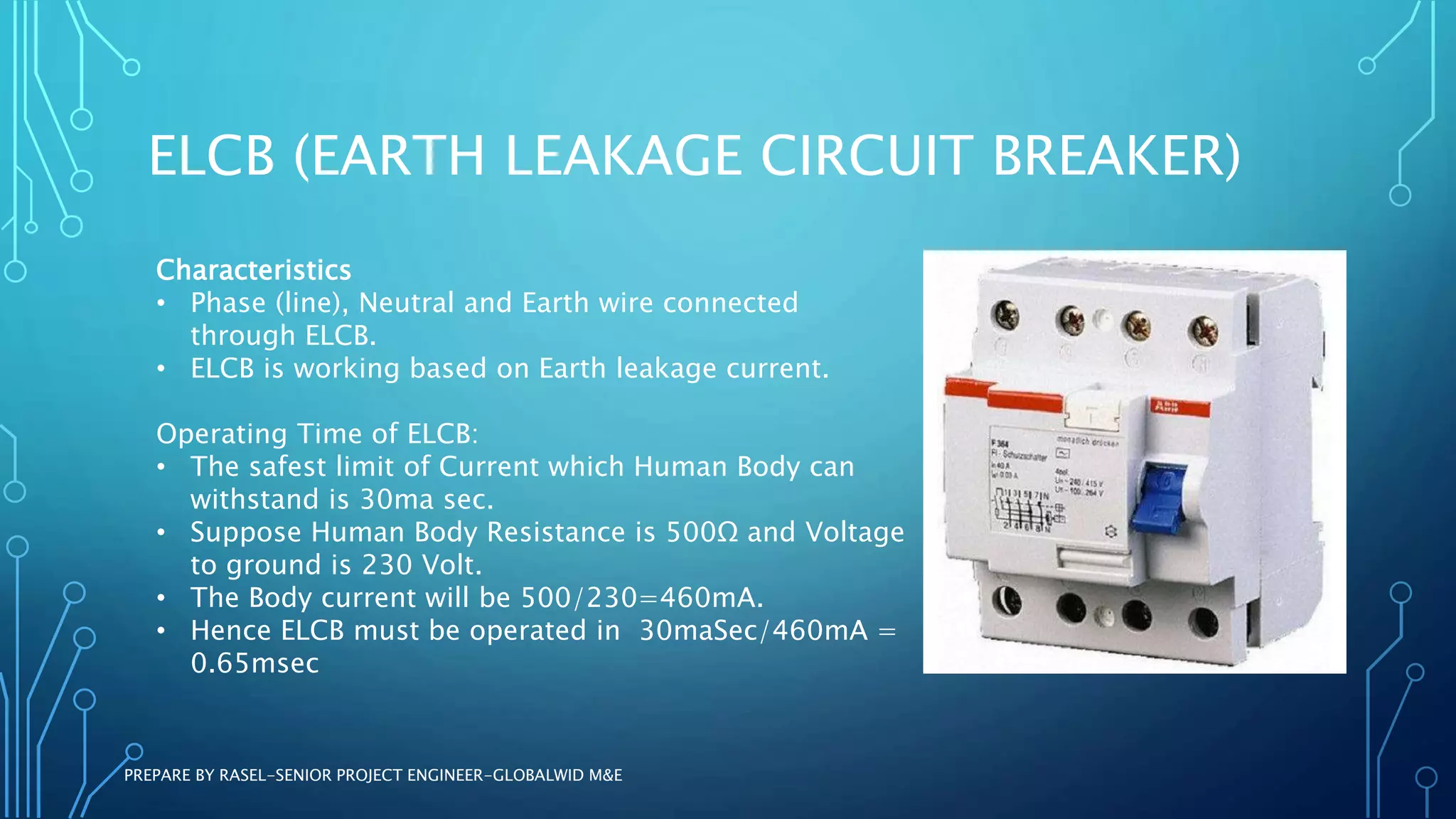 MCB, MCCB, RCCB, ELCB, VCB & ACB.pptx