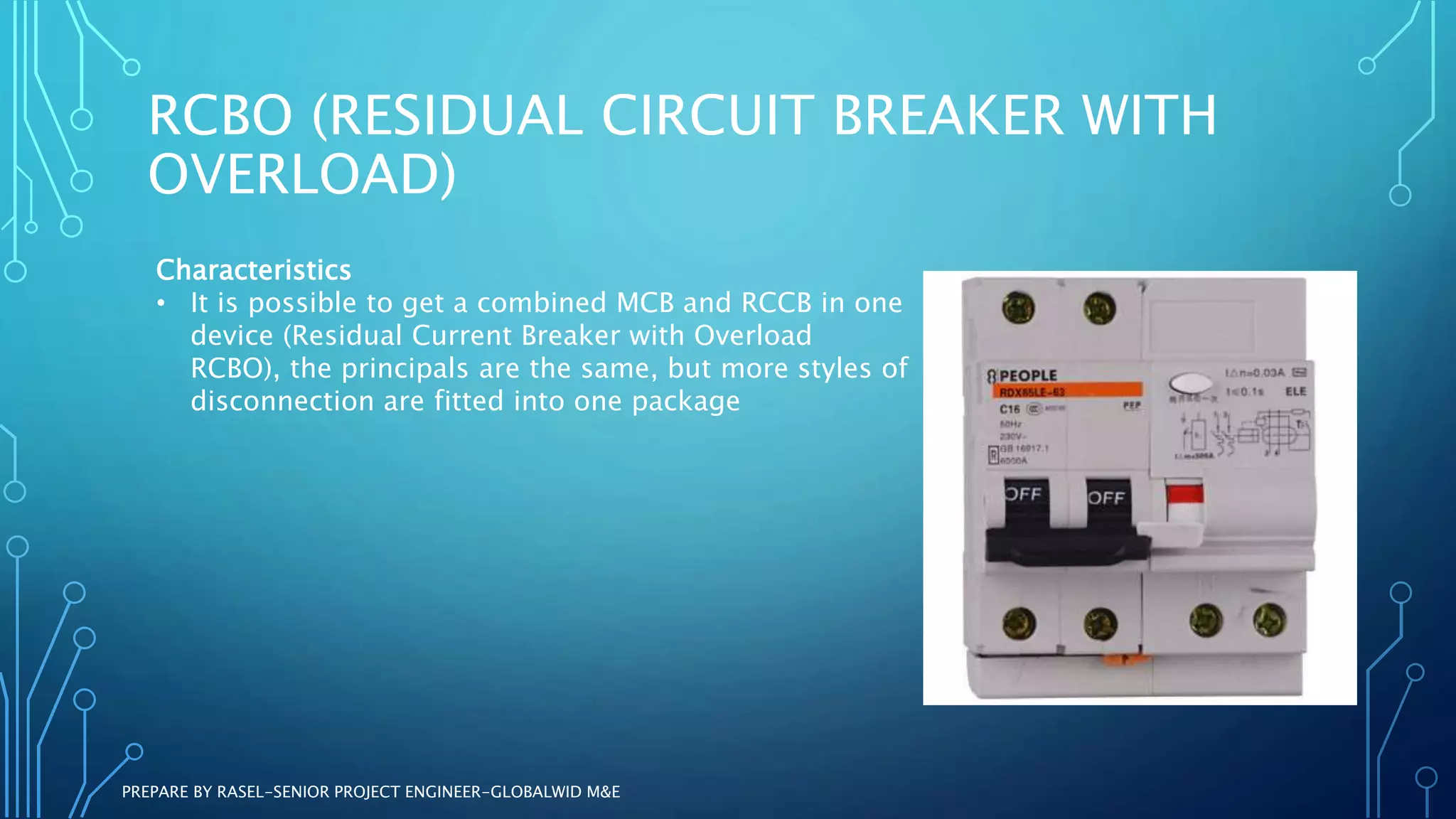 MCB, MCCB, RCCB, ELCB, VCB & ACB.pptx